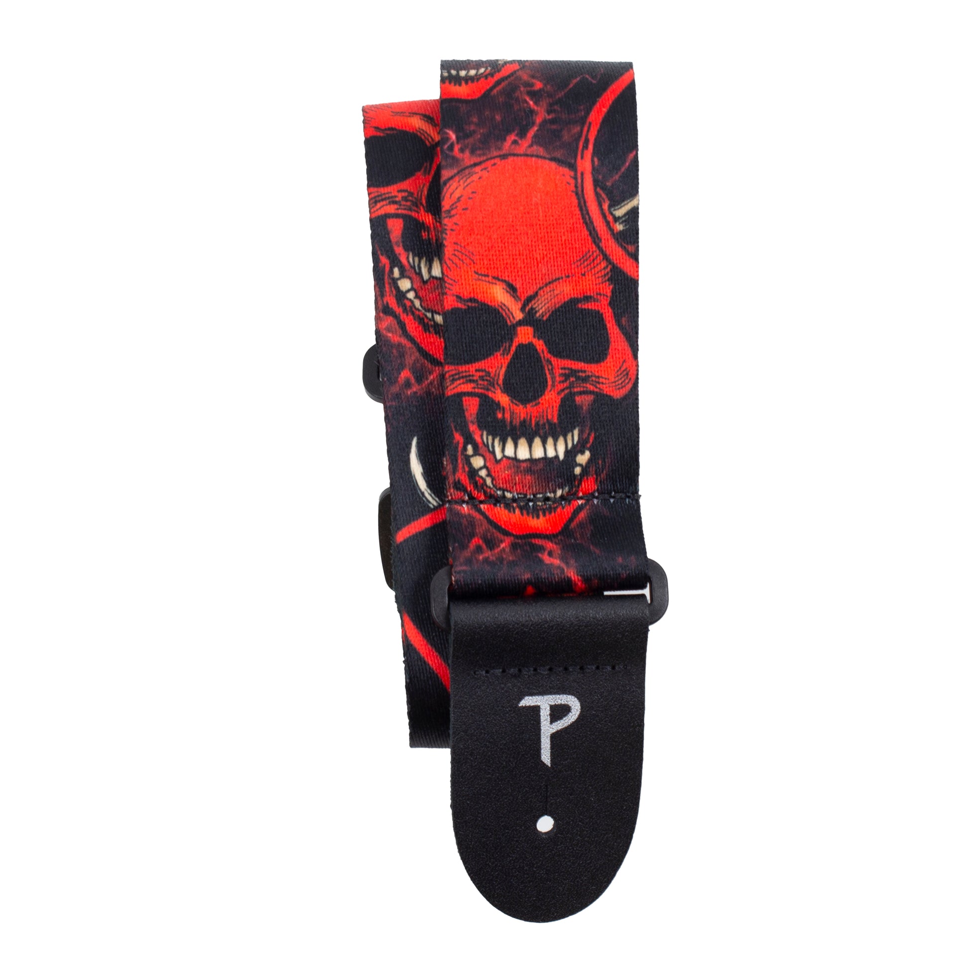 RED DEVIL SKULLS DESIGN POLYESTER GUITAR STRAP – Perri's Corporation